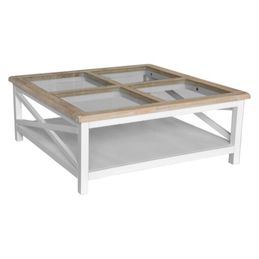 SHELLWOOD SQUARE COFFEE TABLE TIMBER WHITE AND OAK 10 YEAR WARRANTY ...